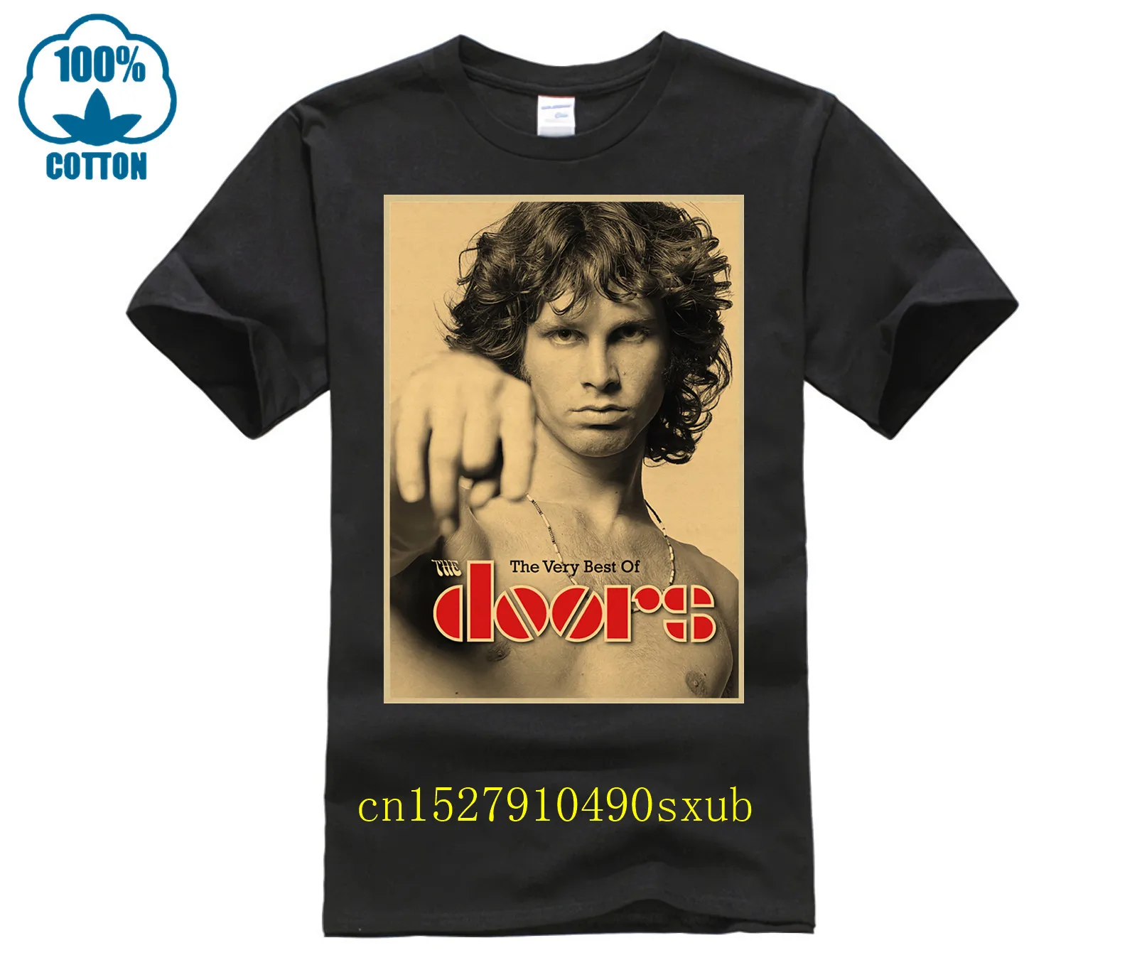 Camiseta-de-The-Doors-The-Very-Best-Of-Jim-banda-de-Rock-Retro-Vintage ...