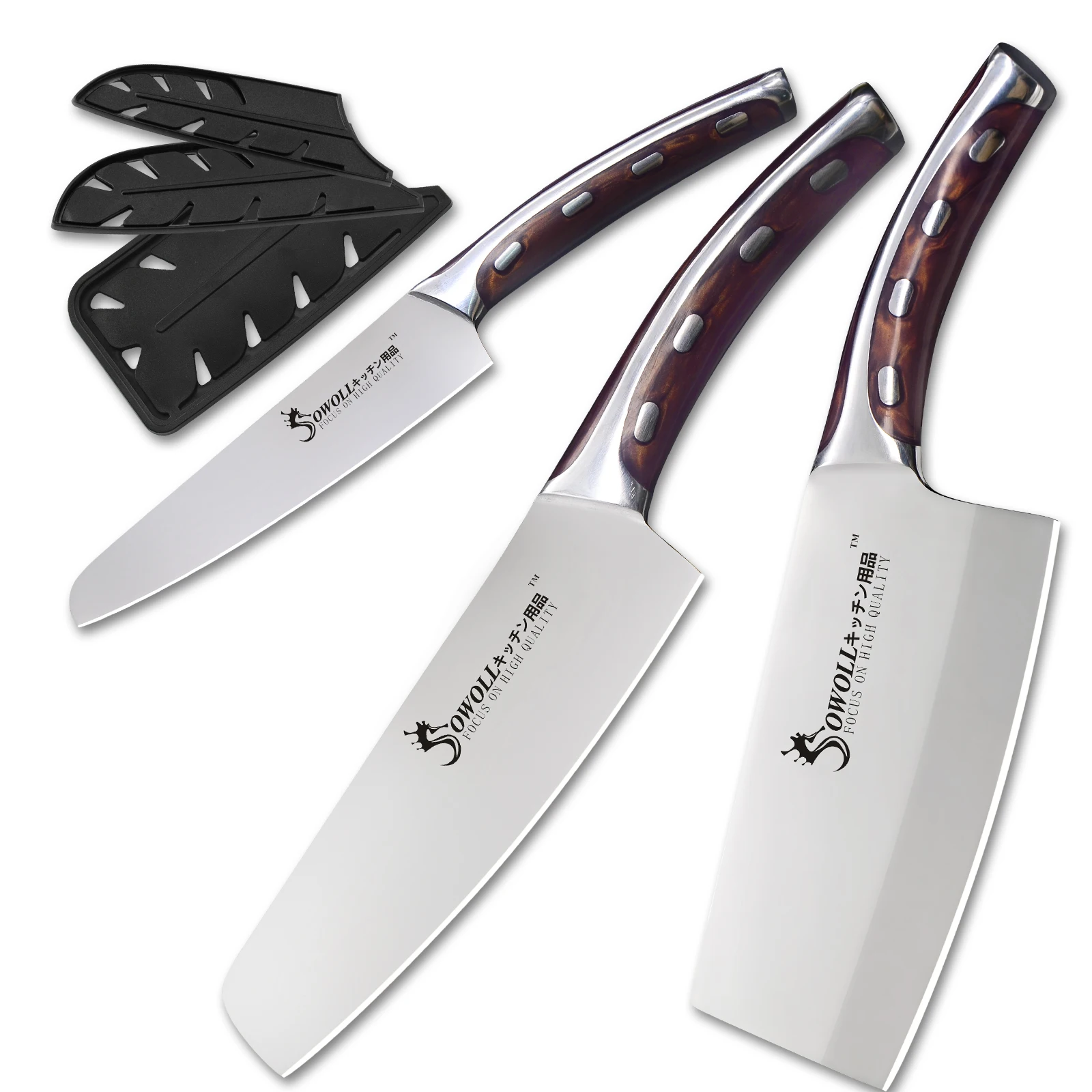 Sowoll-Japanese-Knife-Set-Stainless-Steel-Cleaver-Kitchen-Knives-Tool ...