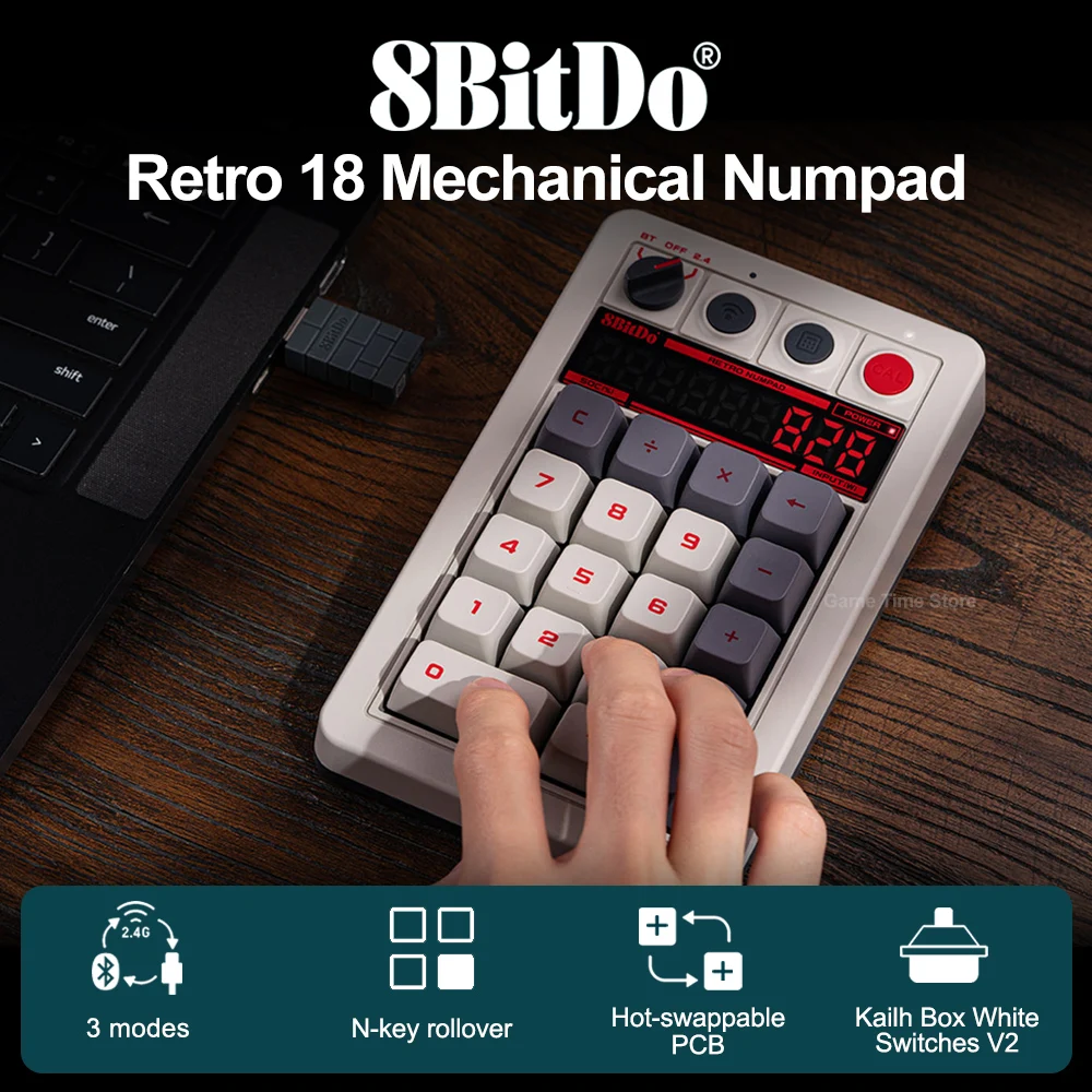 8BitDo-Retro-18-Mechanical-Numpad-Compatible-for-Windows-Android ...