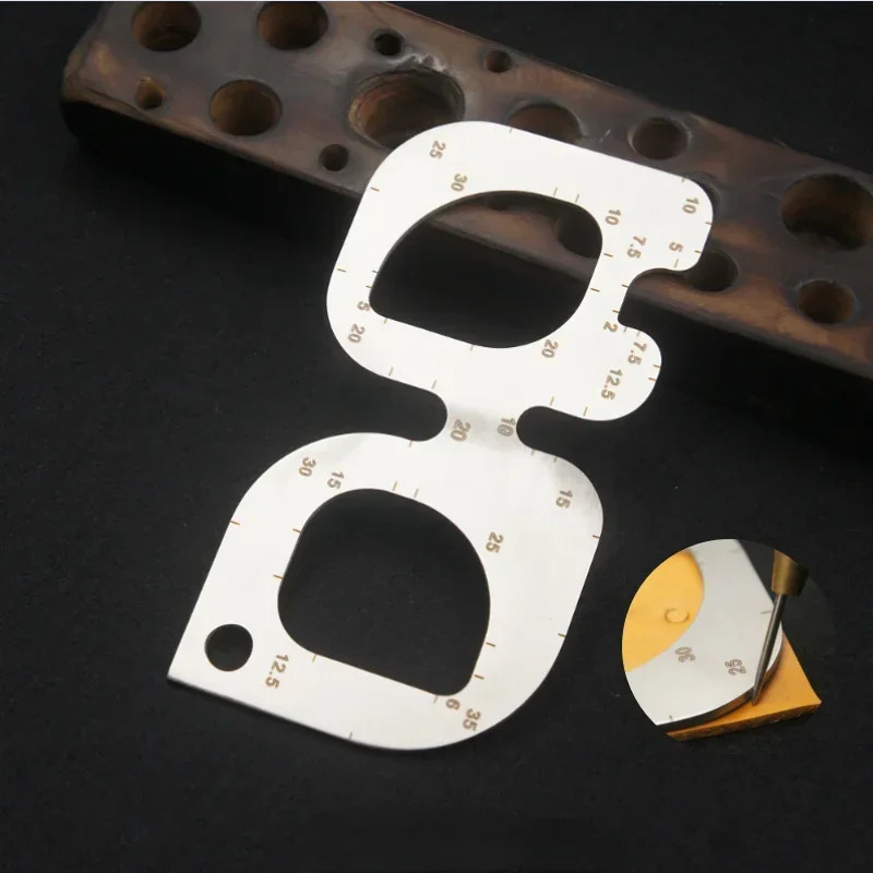 Leather-Cutting-Template-Stainless-Steel-Rounded-Corner-Ruler-DIY ...