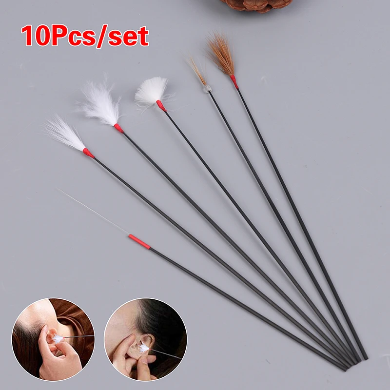 10Pcs-Goose-Feather-Earpick-Wax-Remover-Curette-Ear-Dig-Tool-Spoon ...