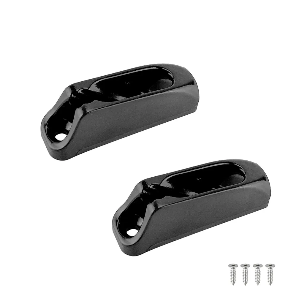2PCS-Black-Nylon-Jam-Cleat-Self-lock-Rope-Cord-Tension-Runner-For ...