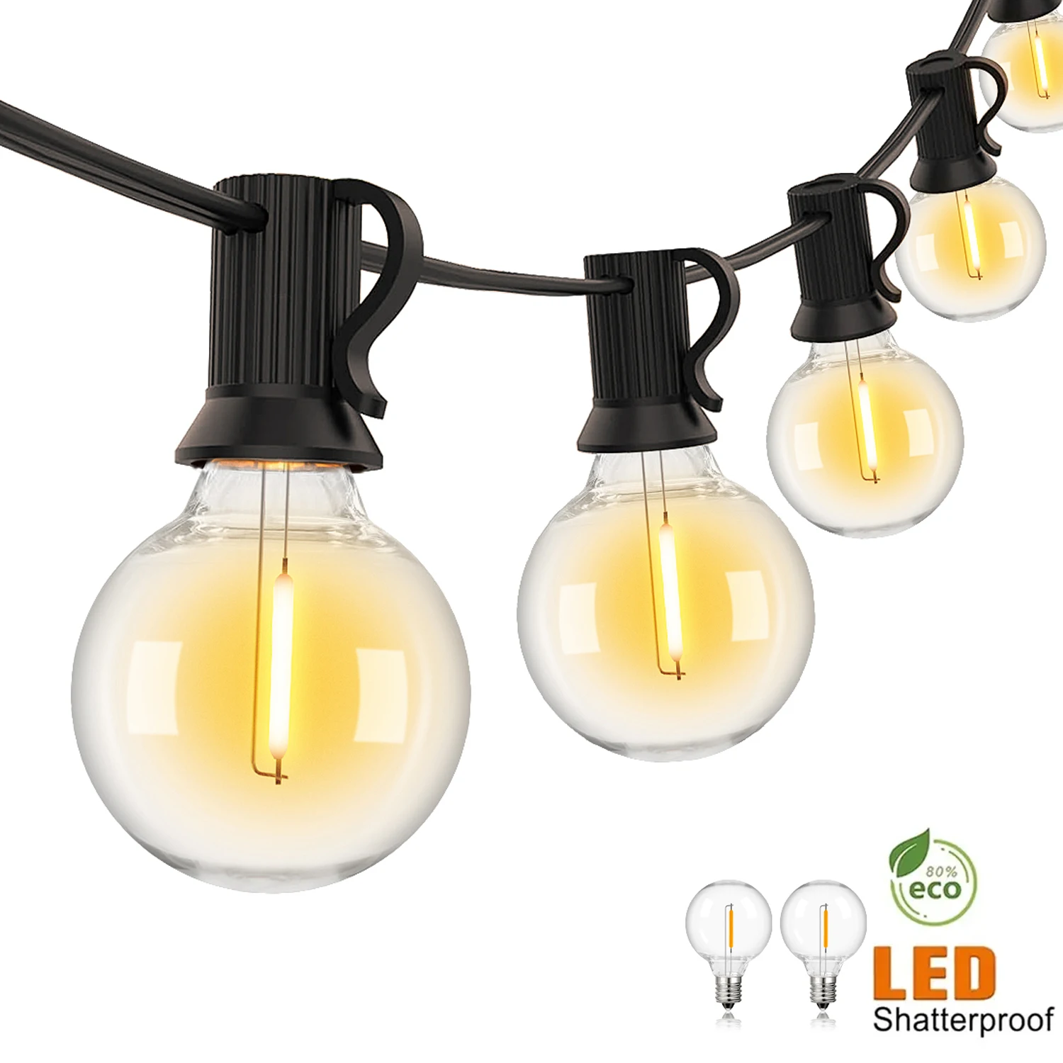 G40-Outdoor-Garland-String-Lights-Shatterproof-Waterproof-Plastic-Led ...