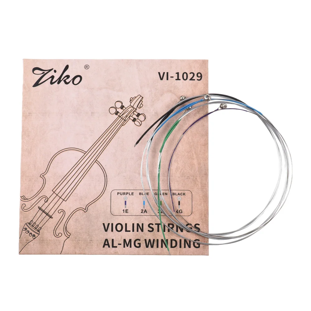 Ziko Violin String 1 Set 4Pcs E-A-D-G Fiddle String Replacement 4/4 ...