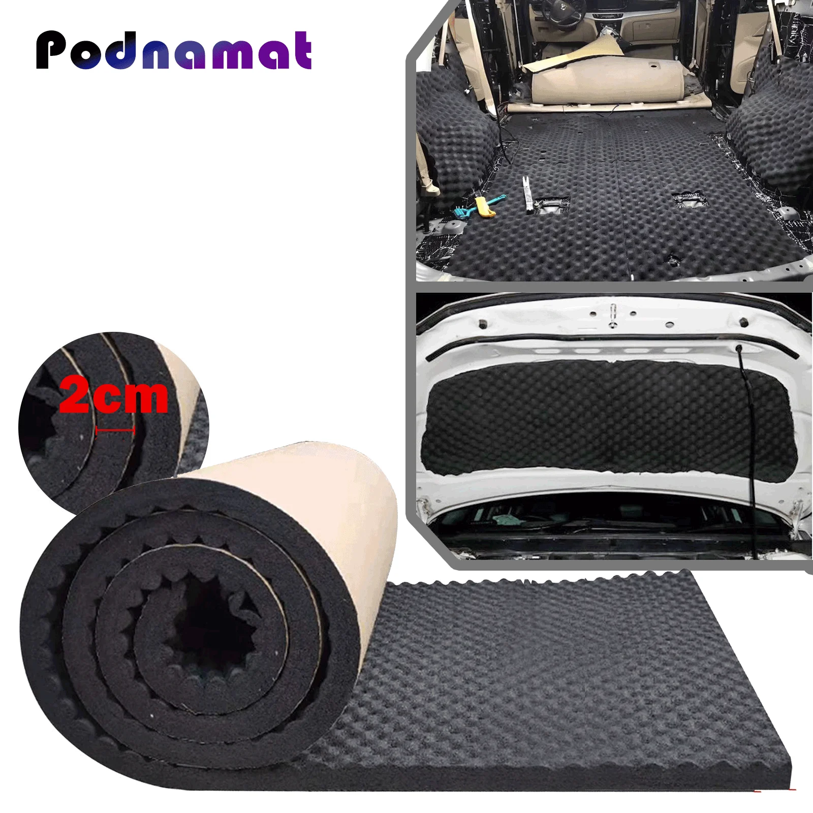 Upgraded-2mm-Thicken-Car-Sound-Deadener-Mat-100-200cmx50cm-Noise-Heat ...
