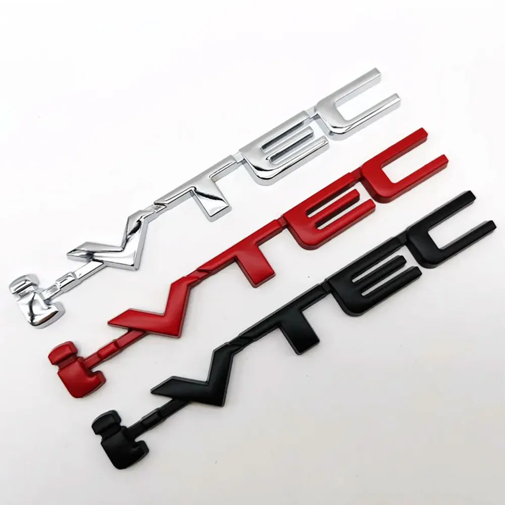 3D Metal Alloy Letters i-VTEC Logo Car Rear Trunk Sticker Badge Emblem ...