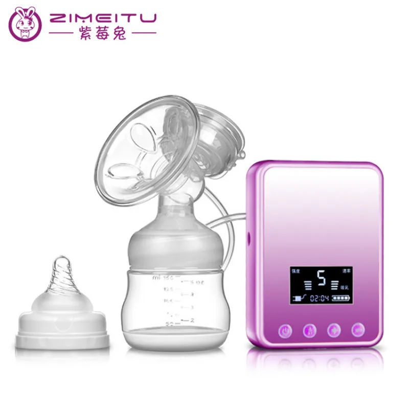Purple Berry Rabbit Electric Unilateral Breast Pump Rechargeable Silent ...