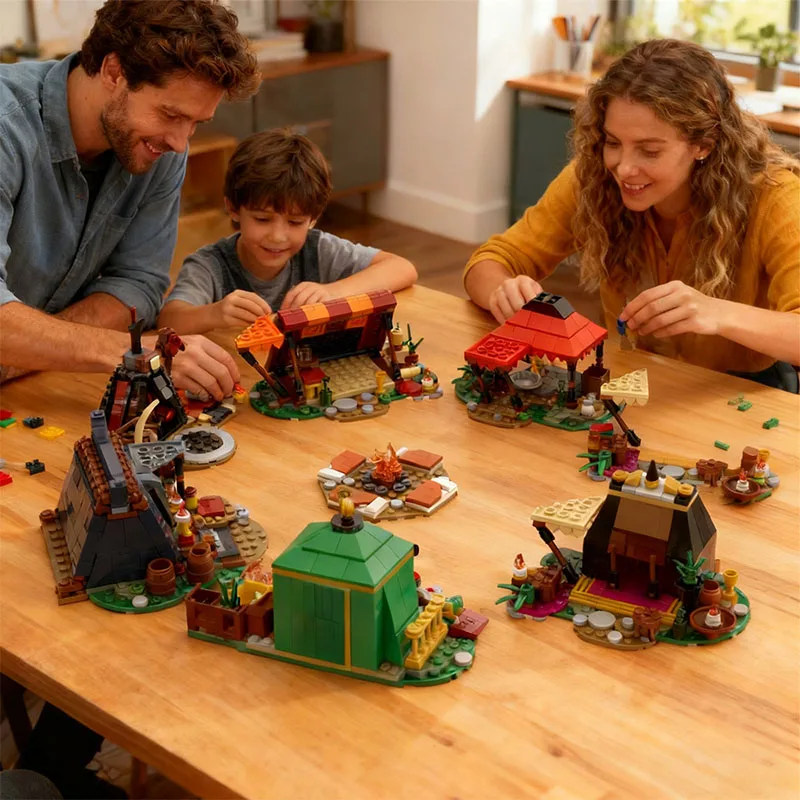 MOC Baldured Gated Fire Camp Building Blocks Model Set Fire Camp Bricks ...