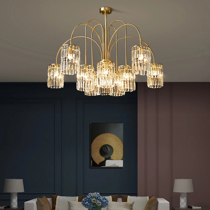 NEW Modern Crystal LED Chandeliers Lighting Luxury K9 Hanging Pendant ...