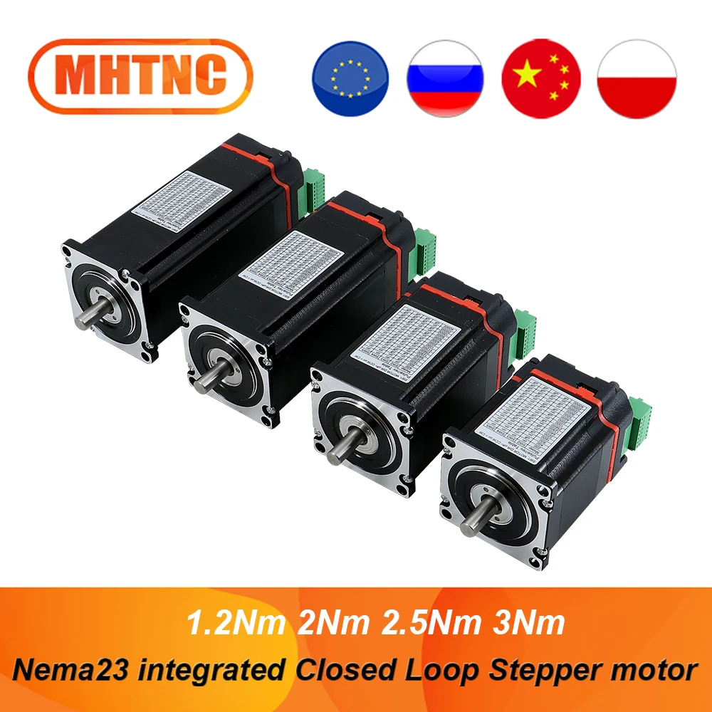 New Nema23 Closed Loop Stepper motor 1.2Nm 2Nm 2.5Nm 3Nm motor-driven integrated hybrid servo ...