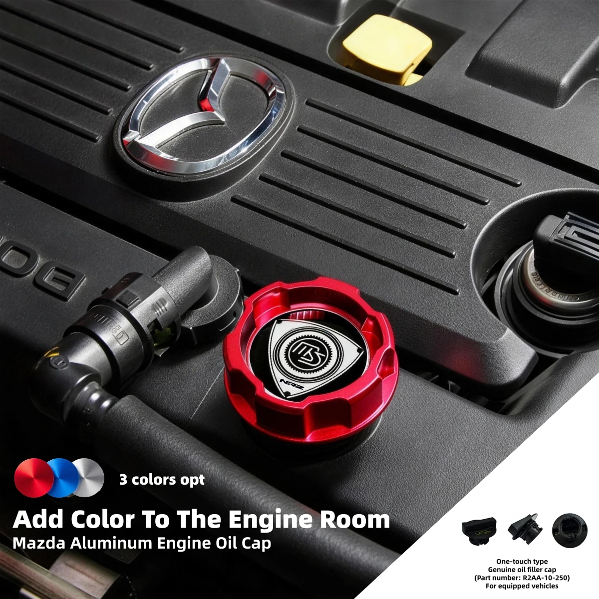 Aluminum ENGINE Oil Cap for MAZDASPEED MAZDA 2,3,5,6 MAZDA6 WAGON MIATA ...
