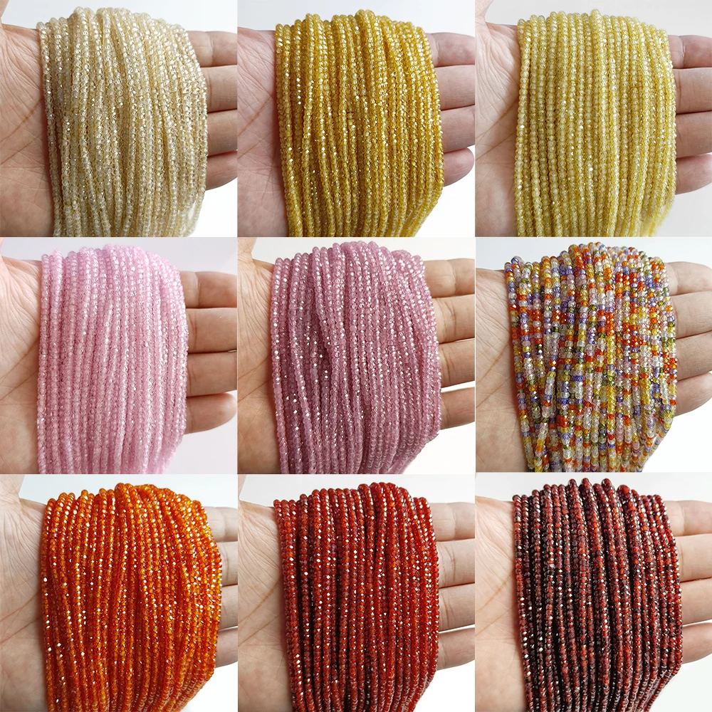 2*3mm Natural Zircon Small Beads Faceted Cubic Zirconia Bead ...