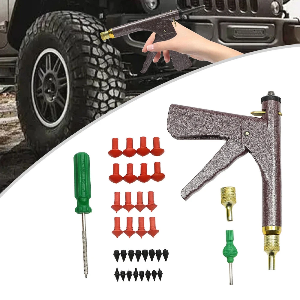 Car Motorcycle Tire Repair Gun Tyre Puncture Wheel Repair Plugger Kit ...