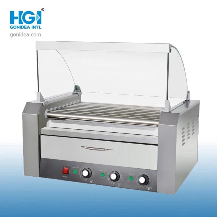 HGI-1200W-Commercial-Electric-Small-Automatic-Hot-Dog-Machine-Baking ...