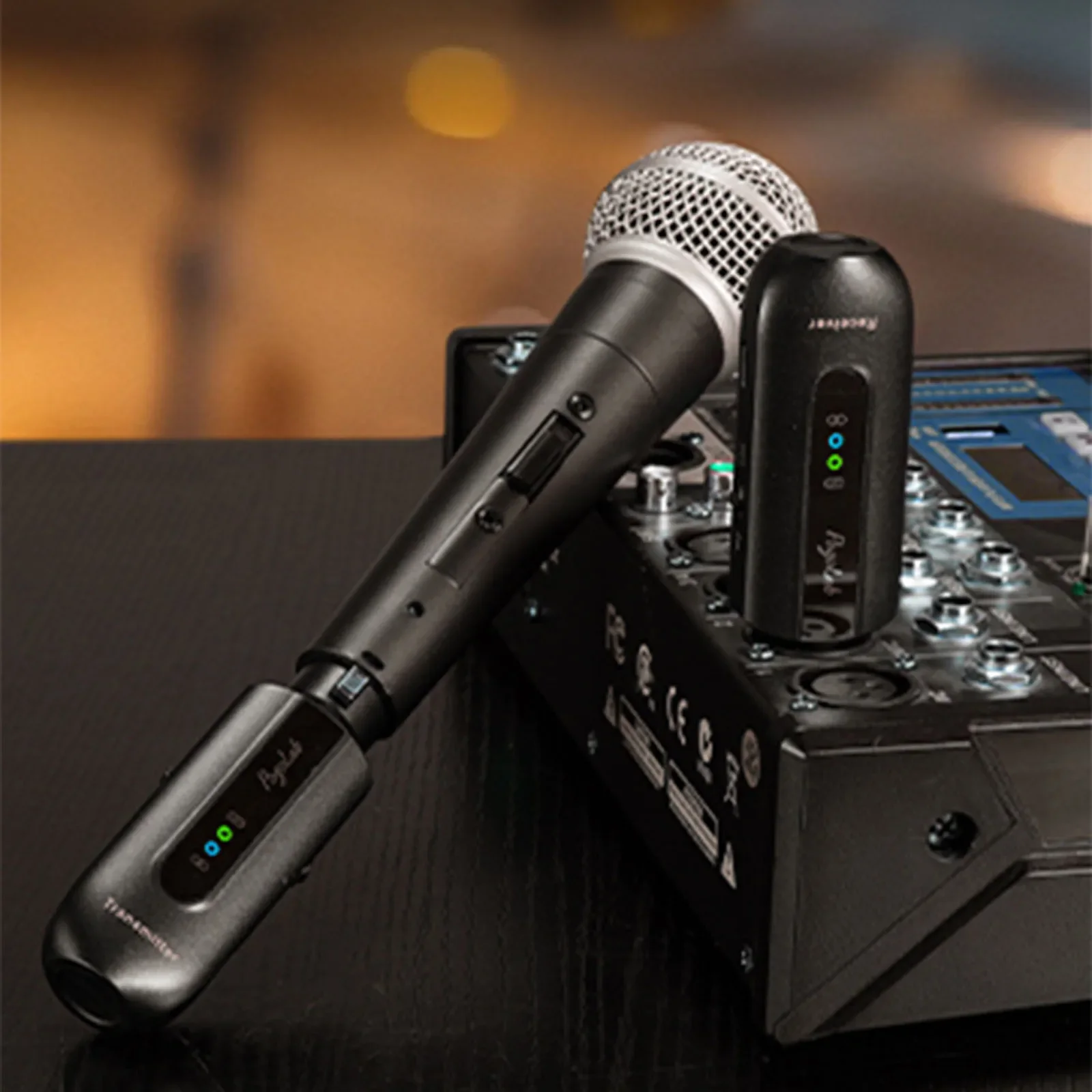 48V Phantom Power Wireless Mic System Transmitter/Receiver for Studio ...