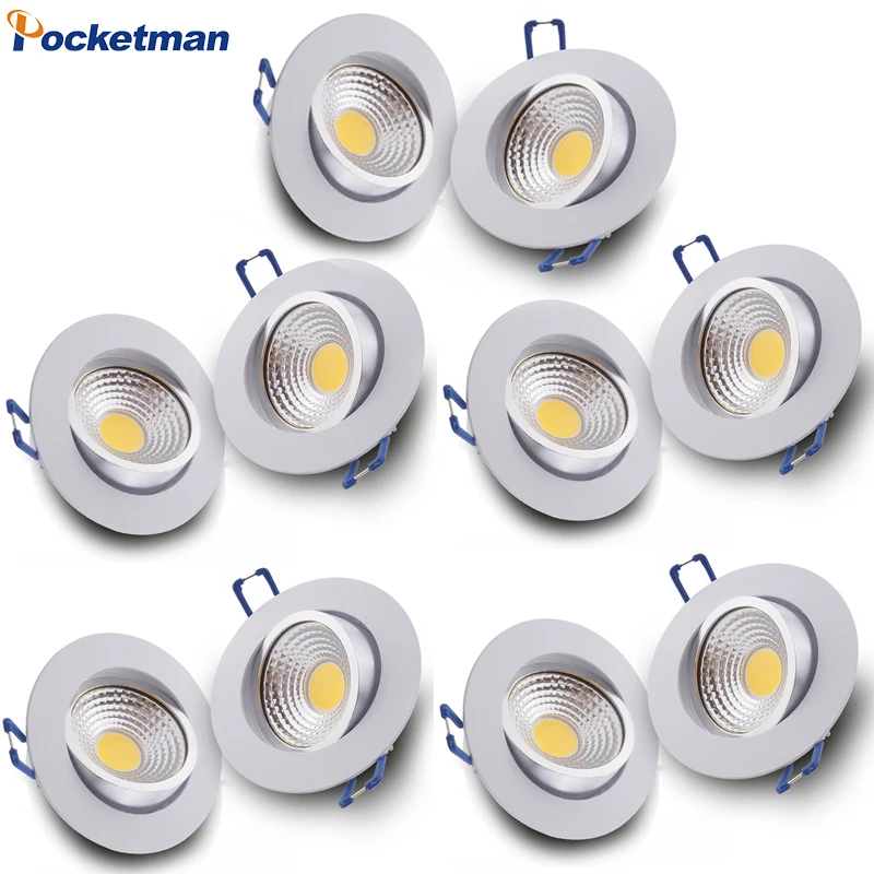 10Pcs-lots-Ceiling-Spot-85-265V-LED-Downlight-Round-Recessed-Lamp ...