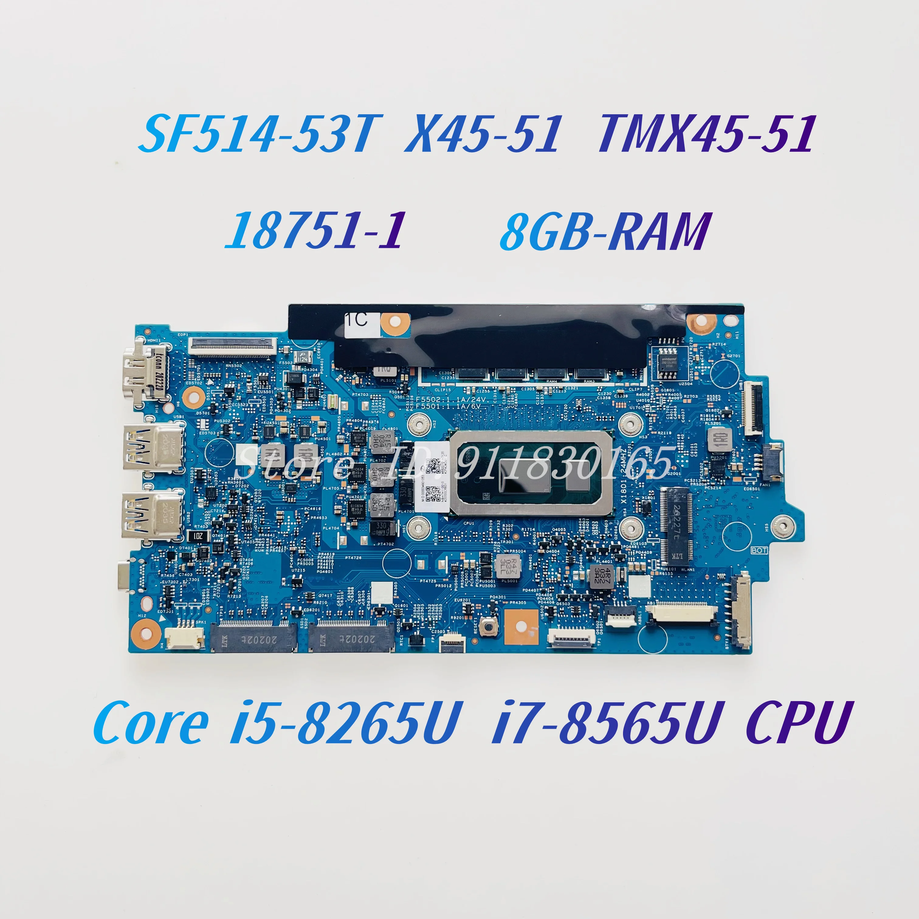 For-Acer-Swift-SF514-53-SF514-53T-TMX514-51-X45-51-Laptop-Motherboard ...