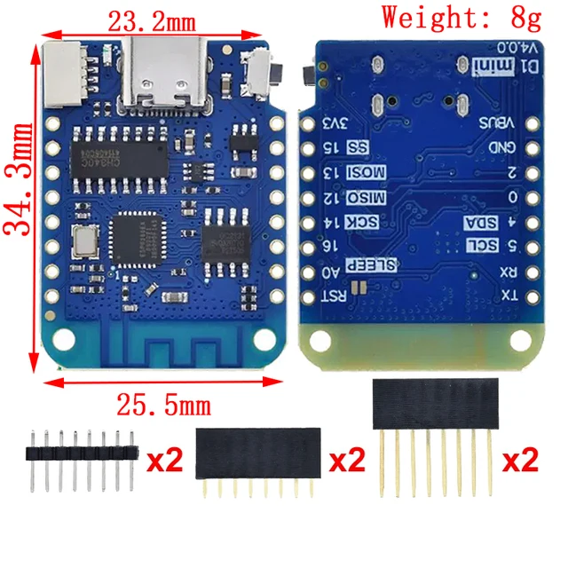 WeMos D1 Mini Pro V3.0 NodeMcu 4MB/16MB bytes Lua WIFI Internet of ...
