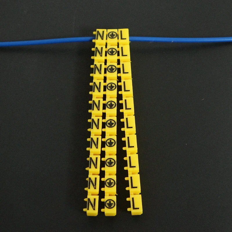 M0 M1 M2 M3 L N PE Wire Card Cable Marker Tag Label Network For Cat5e ...