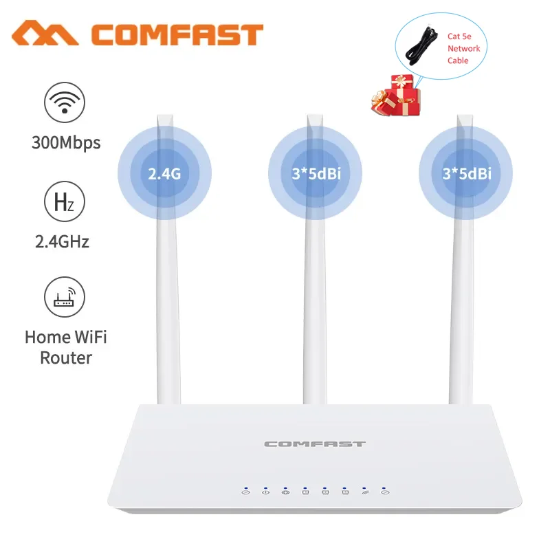 300Mbps-Wireless-WiFi-Router-English-Firmware-2-4Ghz-1WAN-3-LAN-RJ45 ...