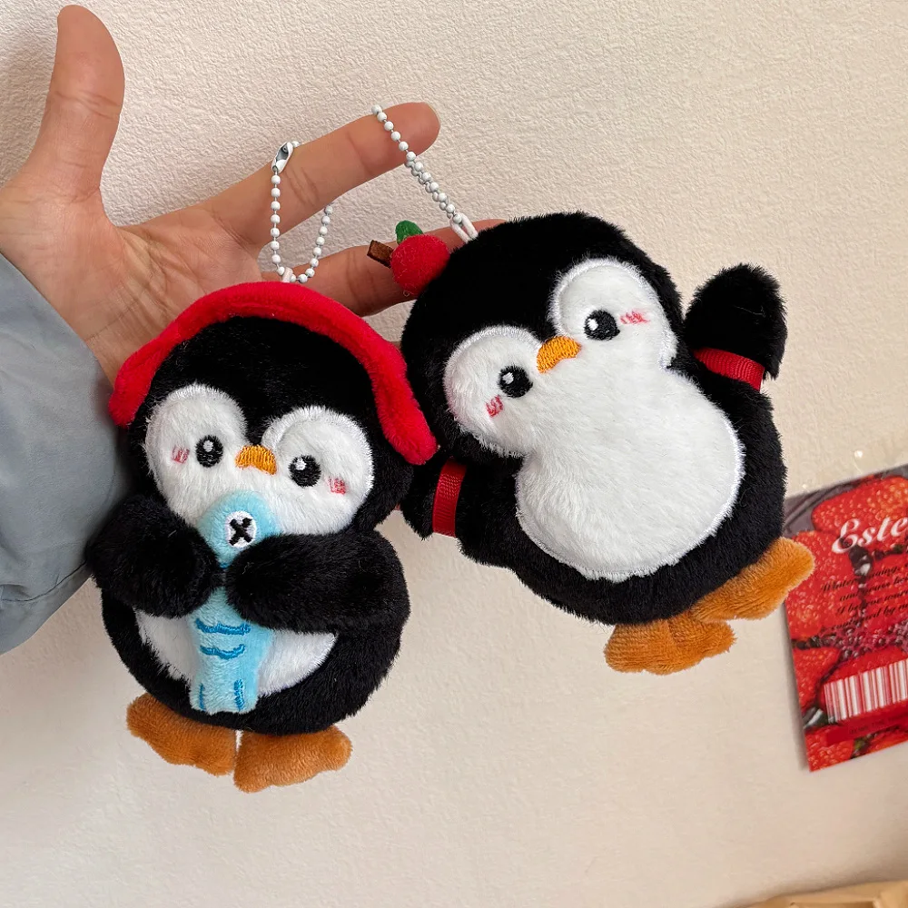 Japanese 2026 New Trend Cartoon Plush Penguin Keychain Student Backpack ...