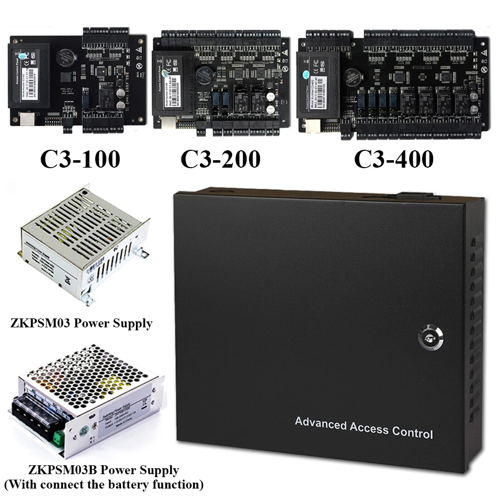 TCP/IP Access Control Panel Board ZK C3 400 4 Doors Access Control ...