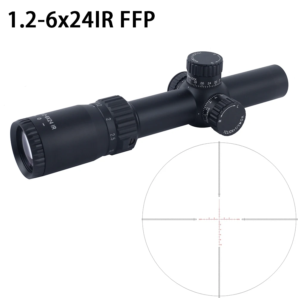 Hunting-Optical-Sight-HD-1-2-6x24IR-FFP-Compact-Red-Illunimated-Reticle ...