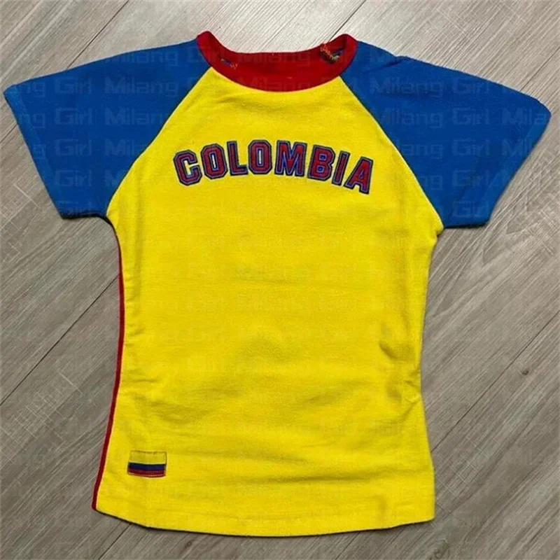 T Shirt Manches Courtes Pour Femme Streetwear Punk Sexy Harajuku Esth