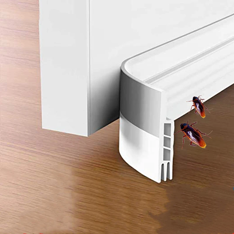 100cm Silicone Door Draught Excluder Door Bottom Sealing Strip Tape ...