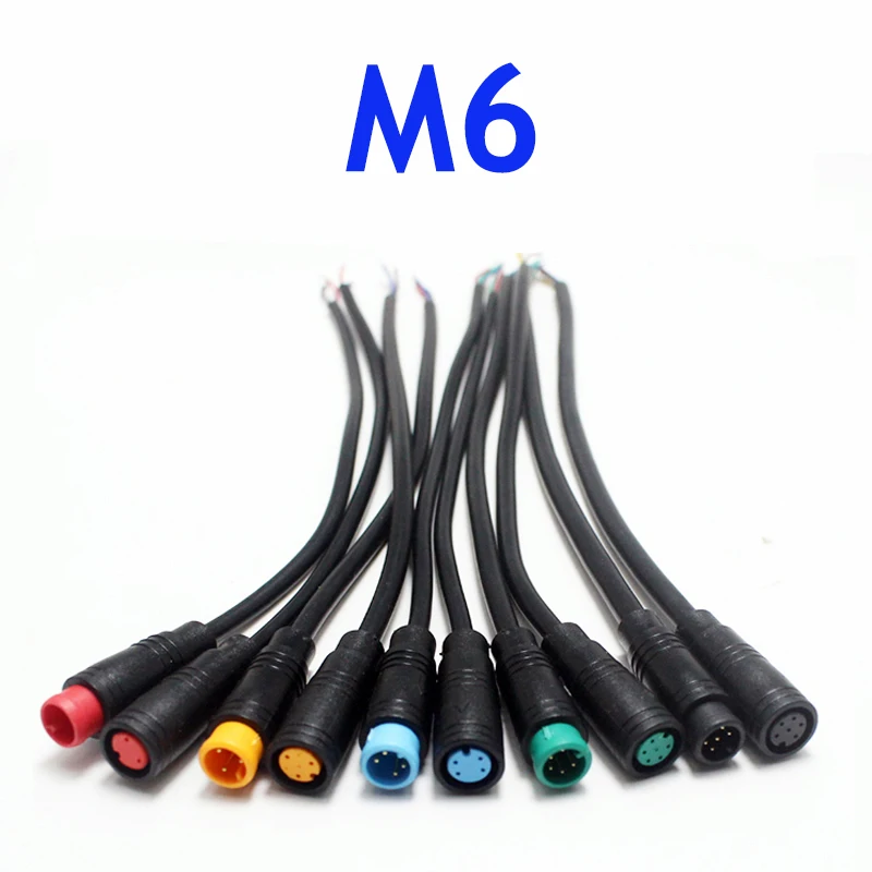 2Pcs M6 2 3 4 5 6 Pin Waterproof Cable M-6 Solar Panel Terminal Mini ...