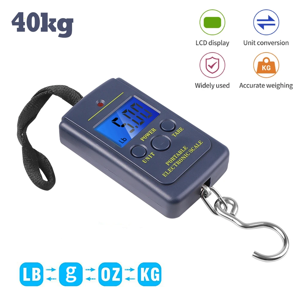 Kitchen Scales Weight Scale Portable Digital LCD Scale 40kg Electronic ...