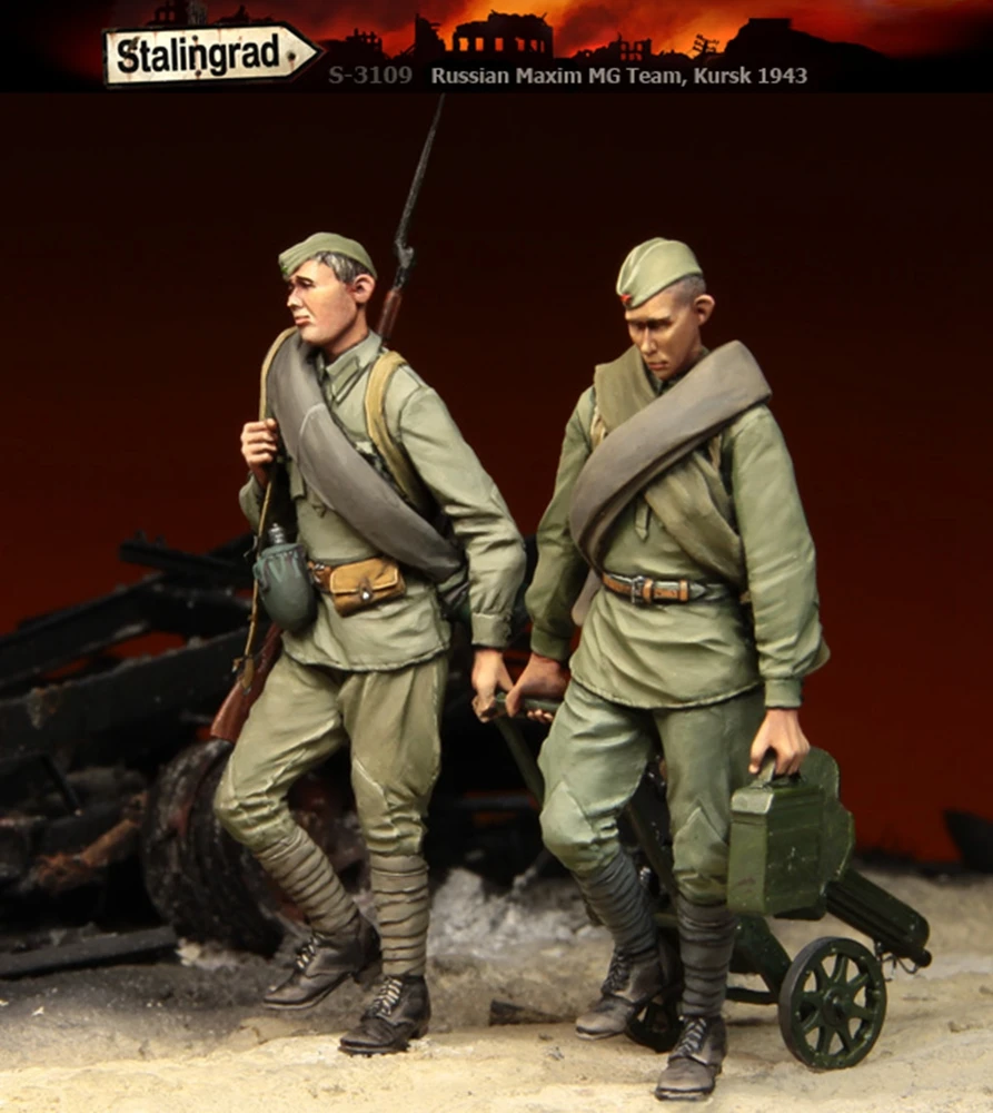 1/35 model kit resin kit Russian Maxim MG Team - AliExpress 26