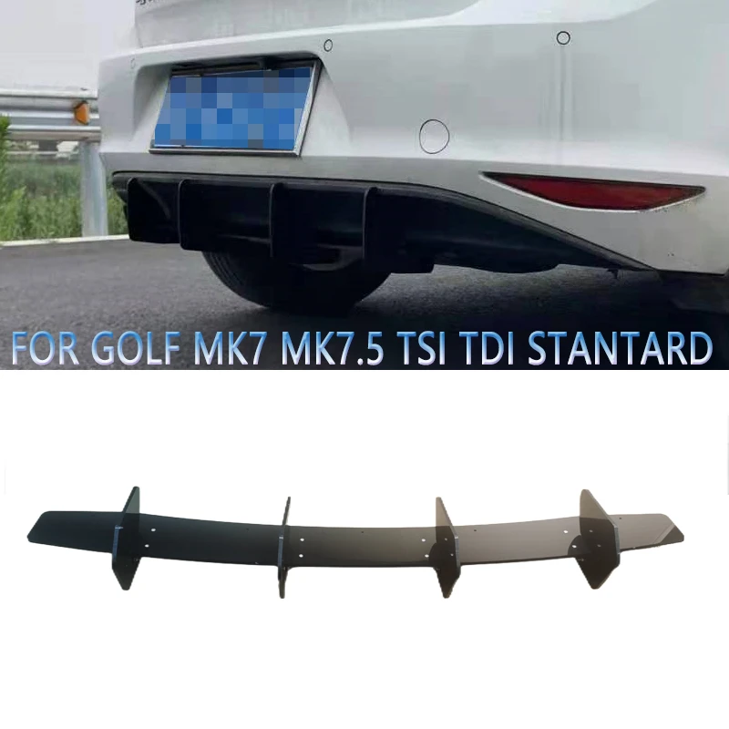 4 Fins Car Rear Bumper Diffuser Rear Side Splitters Spoiler Lip For ...