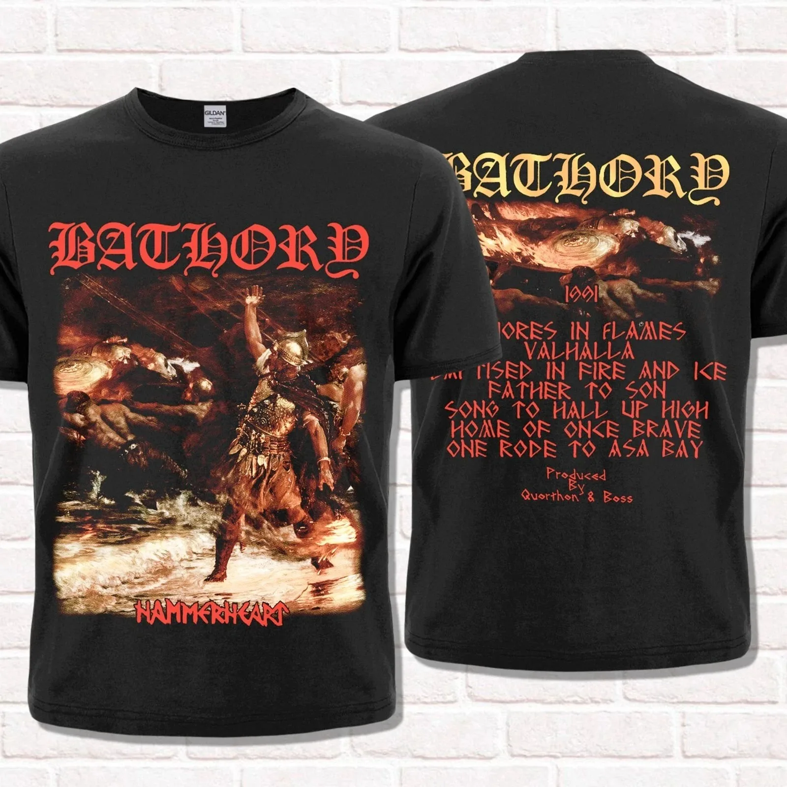 Black Metal Band Bathory Graphic Print T-shirt Men Women Casual ...