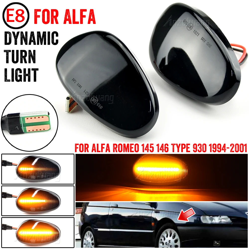 Car LED Dynamic Turn Signal Light For ALFA ROMEO 145 146 Type 930 155 ...