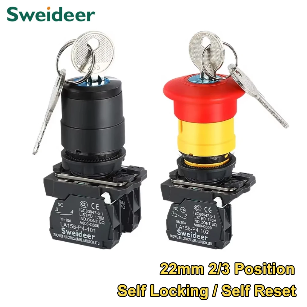 Interruptor-de-perilla-de-selecci-n-de-llave-XB4-bot-n-pulsador-de ...