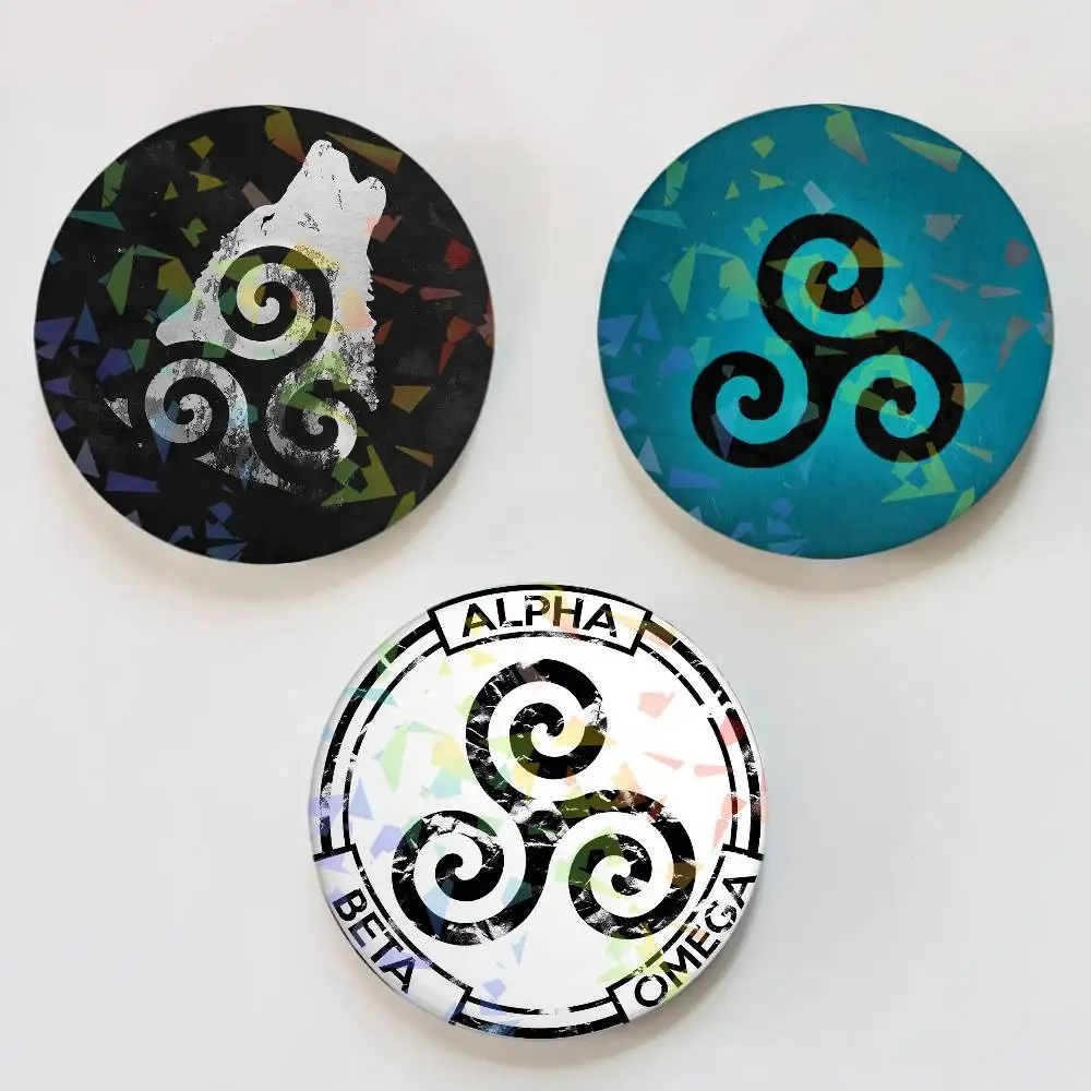 The TV T-Teen Wolf Laser Button Pins Backpack Clothing Decor Brooch ...