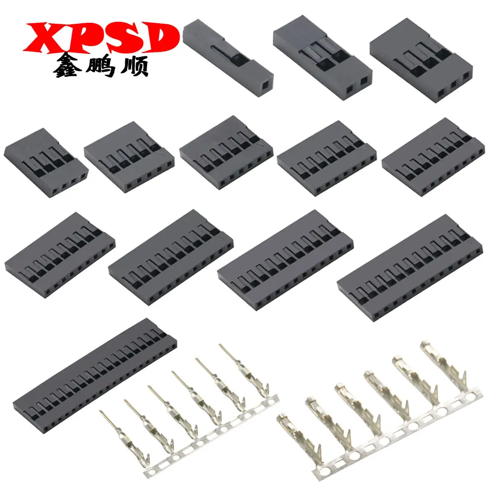 TJC8-Dupont-Plastic-Shell-Plug-2-54mm-Single-Row-Dupont-Connector-1P-2P ...