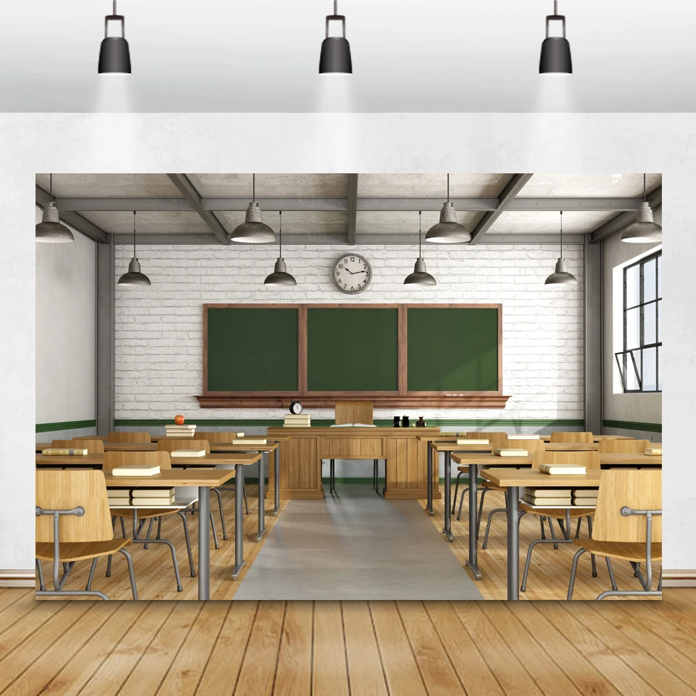 School Photo Studio Background | Student Desk Chairs School ...