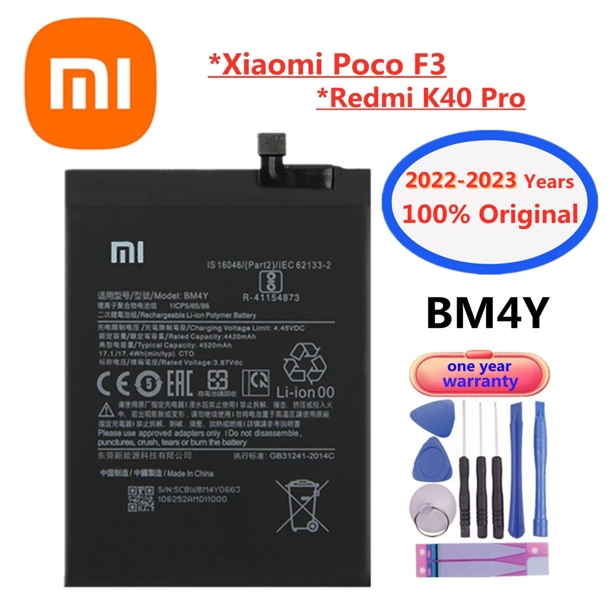 Battery Replacement Poco F3 Bm4y | Poco F3 Original Xiaomi Battery ...