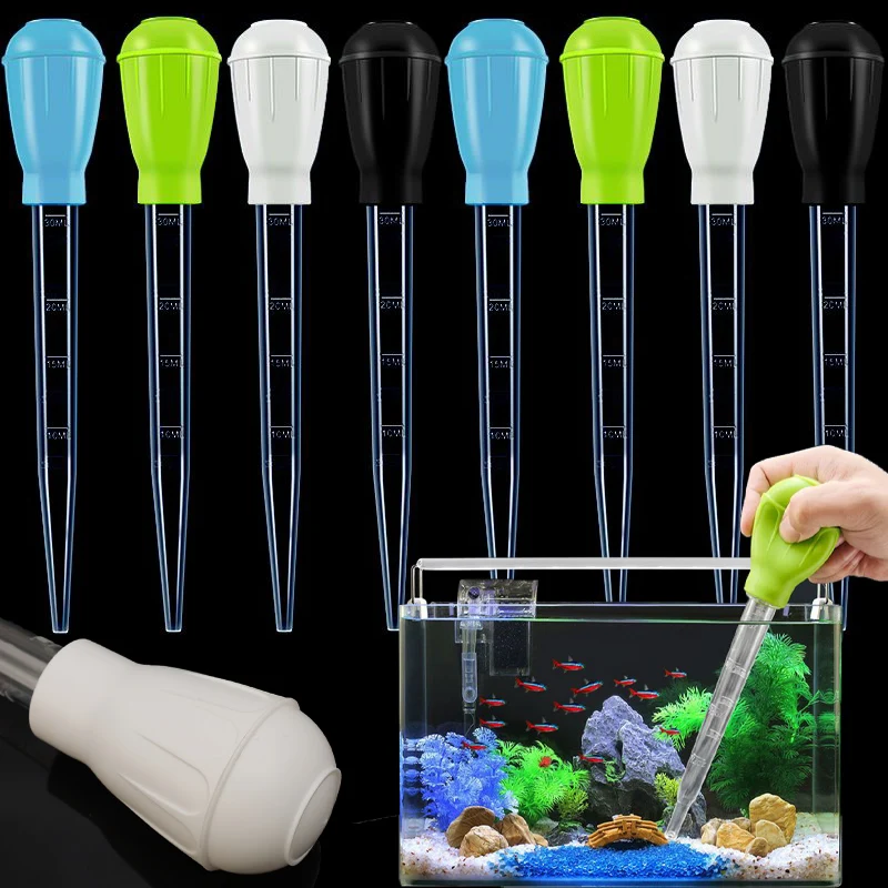 1-10pcs Fish Tank Vacuum Cleaner Lengthen Pipettes Cleaners for ...