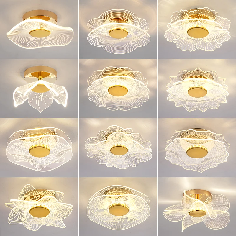 Luxury LED Aisle Ceiling Light Modern Living Room Bedroom Creative Lamp ...