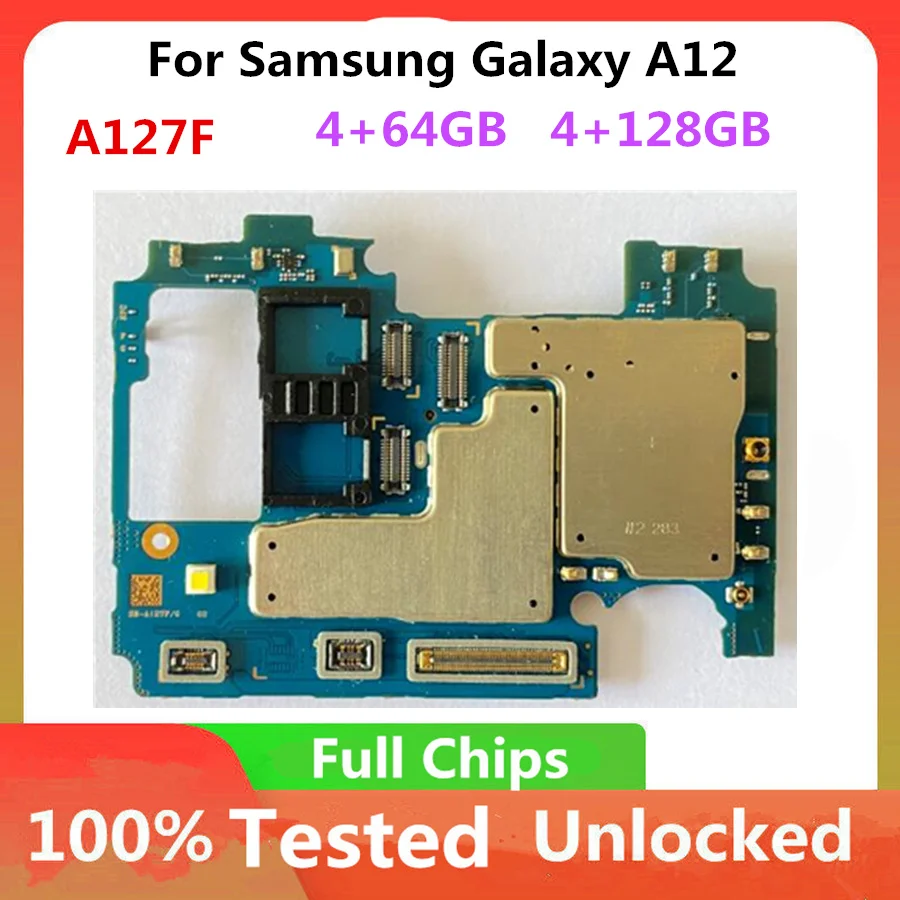 100% Original Unlocked For Samsung Galaxy A12 A127f Motherboard Full ...