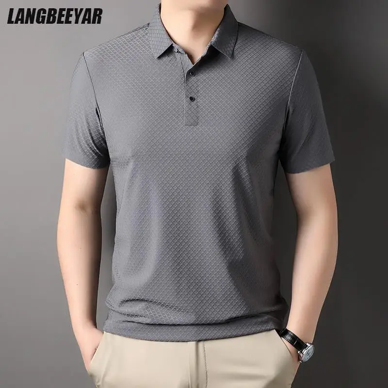 Camiseta-sin-costuras-para-hombre-Polo-informal-con-cuello-vuelto-Polo ...