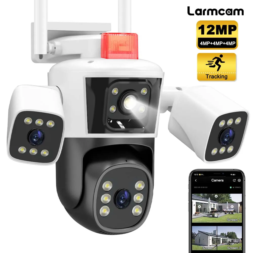 6K-12MP-WiFi-IP-Camera-Outdoor-Three-Screen-Video-PTZ-Surveillance-Cam ...