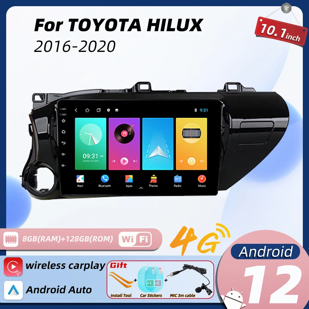 Android-2-Din-Stereo-for-Toyota-Hilux-2016-2020-Car-Radio-with-Screen ...