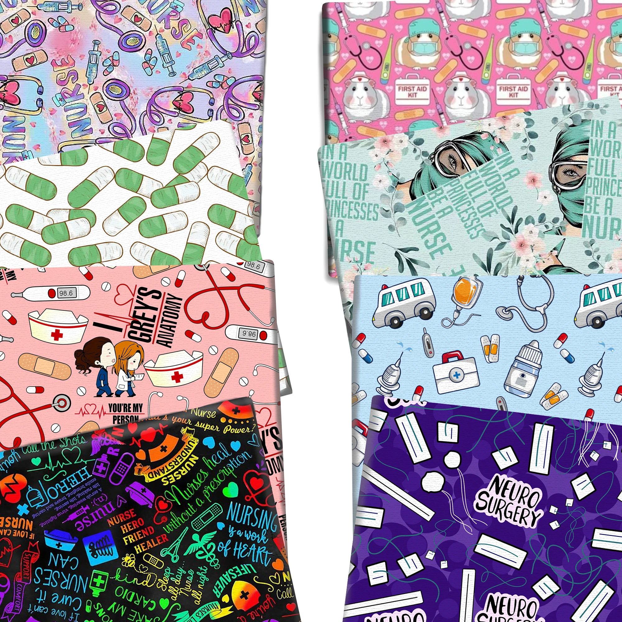 50-145cm-Nurse-Pill-Neuro-Organ-Medical-Design-Polyester-Cotton-Fabric ...