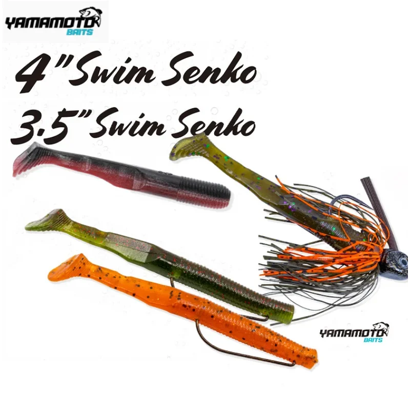 YAMAMOTO Noodle Worm T Tail Soft Bait SENKO Texas Wacky Fishing Rig ...