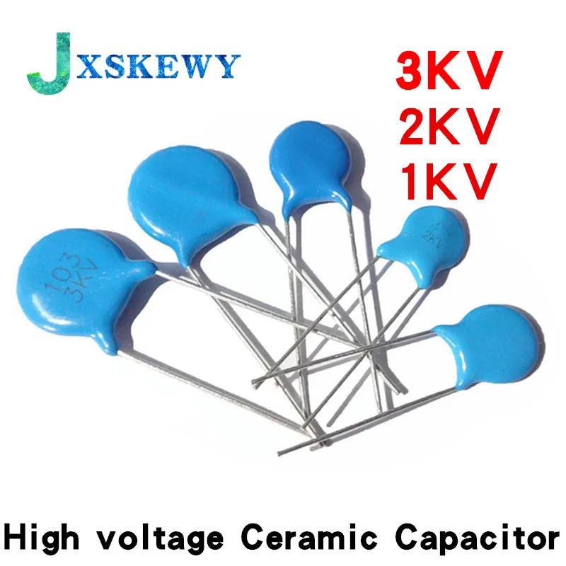 20ชิ้นตัวเก็บประจุเซรามิกแรงดันสูง3KV 2KV 1KV 5PF 10PF 20PF 22PF 27PF ...