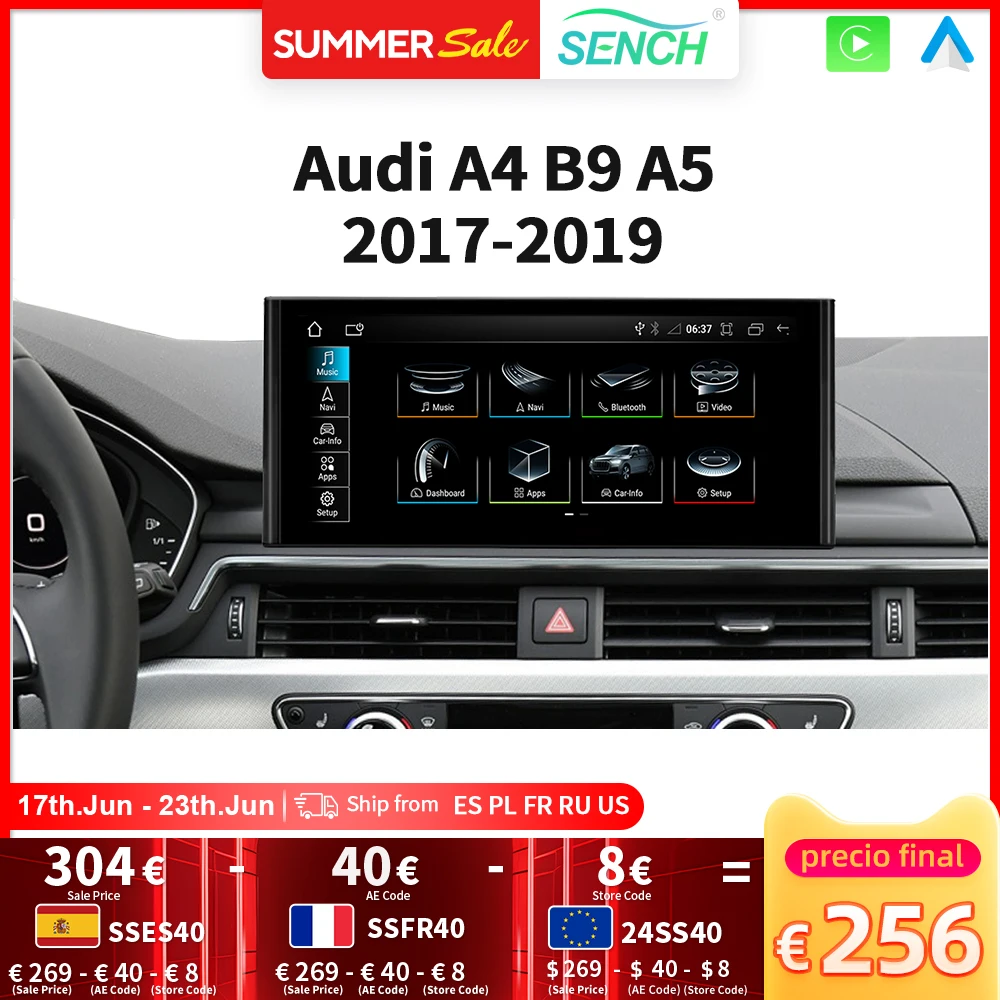 Android-12-Car-Radio-Stereo-For-Audi-A4-B9-A5-2017-2019-USB-4G-Wireless ...